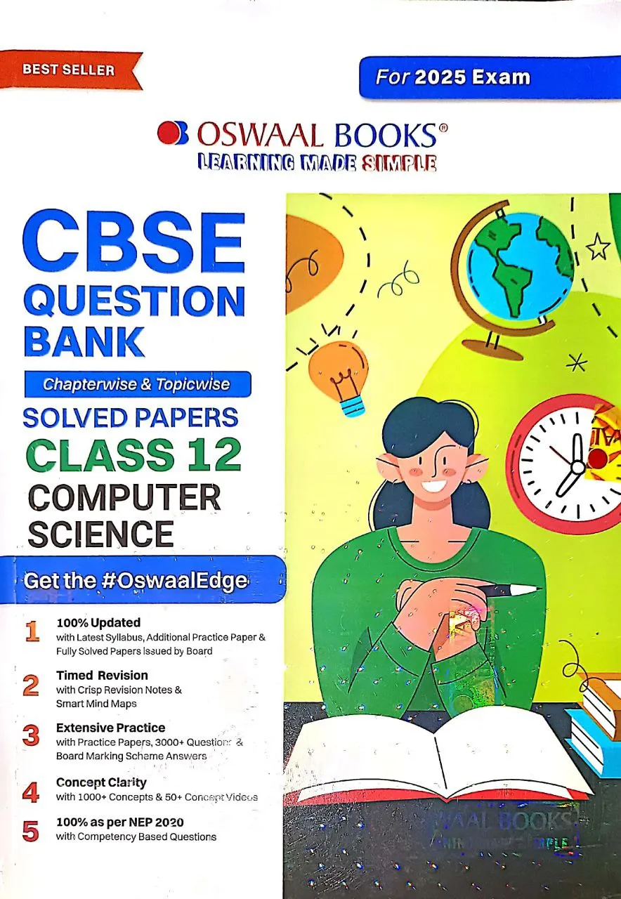 Cbse Question Bank Solved Papers Computer Science class 12 (2024-2025)