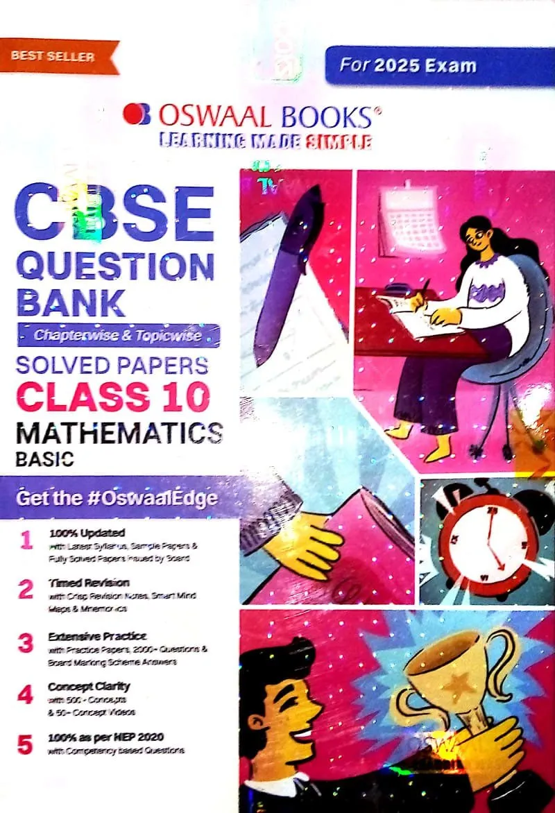 Cbse Question Bank Solved Papers Mathematics {Basic}-10(2024-2025 ...