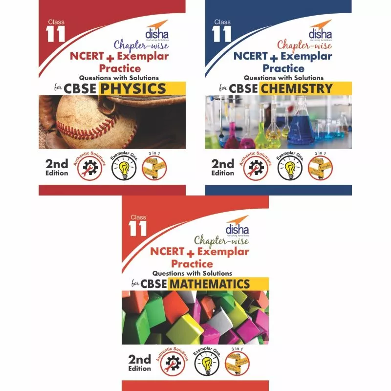 Chapter-wise NCERT + Exemplar Solutions for CBSE Class 11 PCM (set of 3 ...