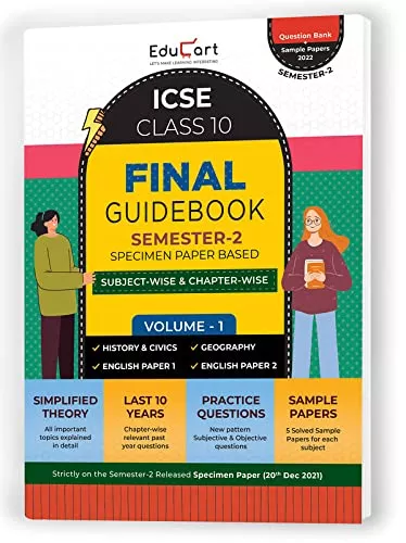 EDUCART ICSE Class 10 Final Guidebook Semester 2 Volume 1 (Question ...