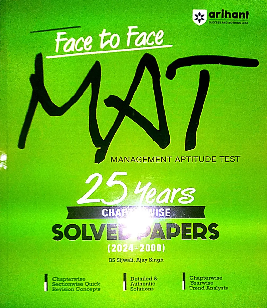 Face To Face Mat 25 Years Solved Papers
