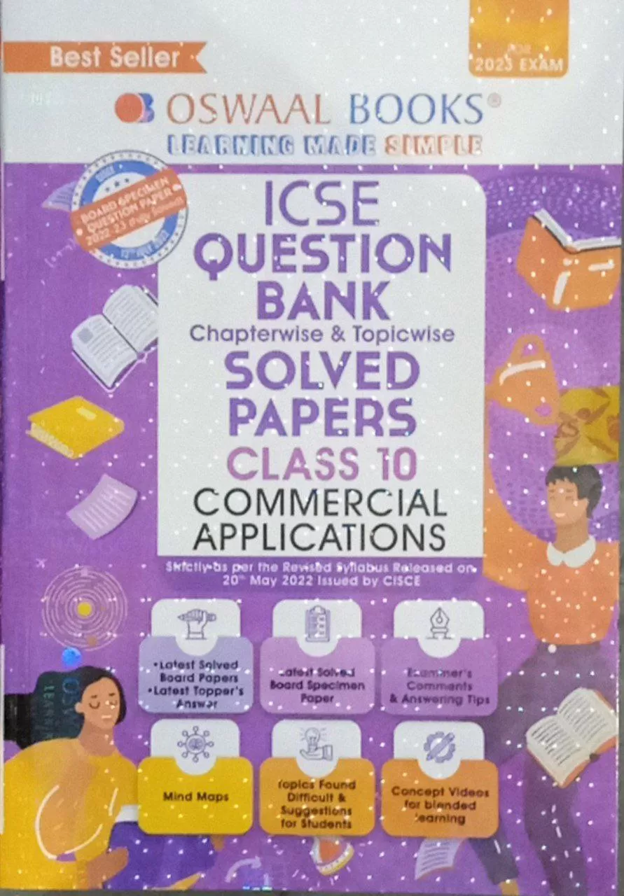 ICSE QUESTION BANK CHAPTERWISE & TOPICWISE SOLVED PAPERS CLASS 10 ...