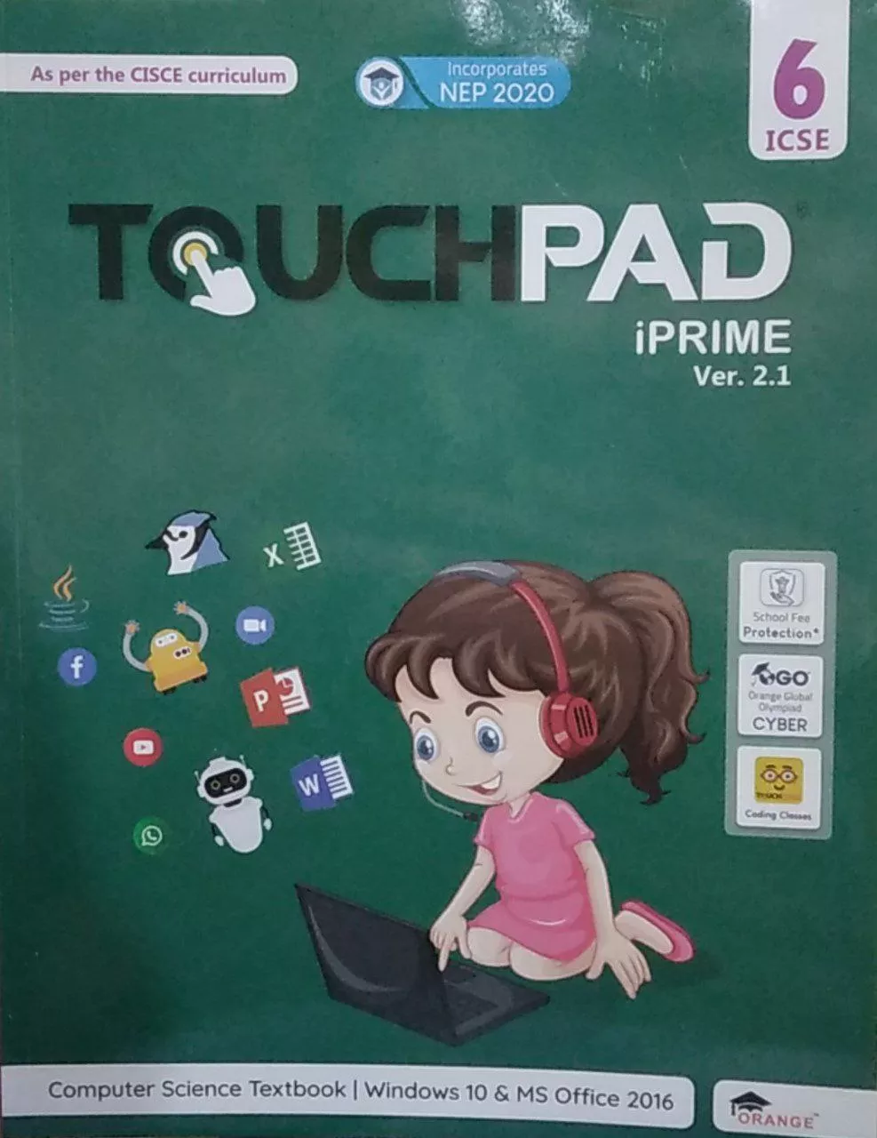 Touchpad iPrime Ver 2.1 Computer Book Class 6 (ICSE)