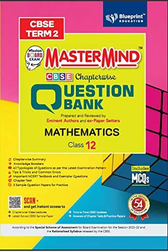 Master Mind CBSE Question Bank –Mathematics Class 12 |Term 2 | For CBSE ...
